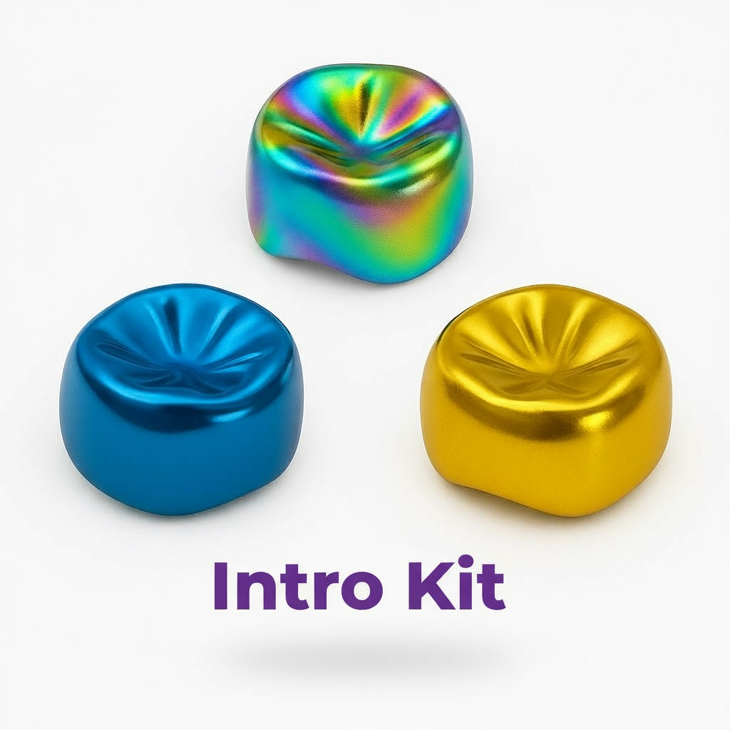 INTRO KIT - 48 Colored Premium Prismo Stainless Steel Dental Crowns ...